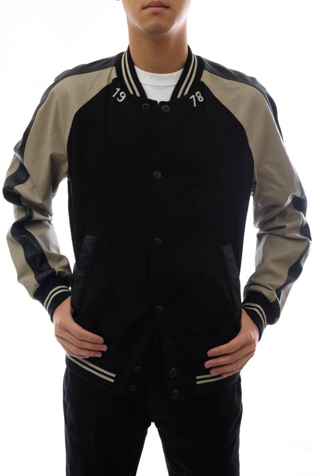 ○ディーゼル DIESEL 袖レザー スタジャン L-EDDIE スカジャン メンズ 【中古】 中古