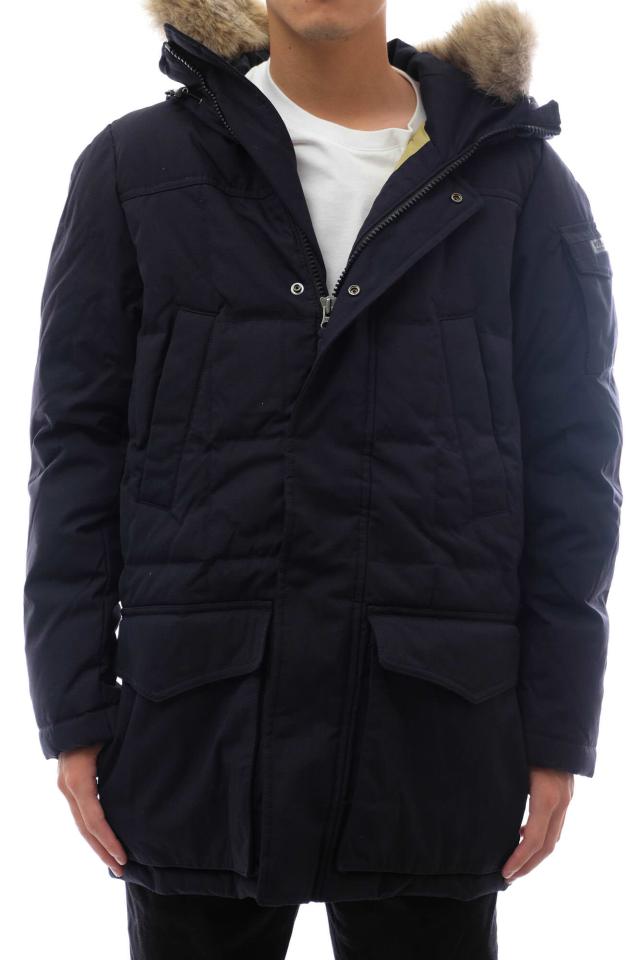 ○ウールリッチ WOOLRICH  ダウンコート Teton Blizzard Parka フード付き ファー 毛皮 定番 メンズ 【中古】 中古