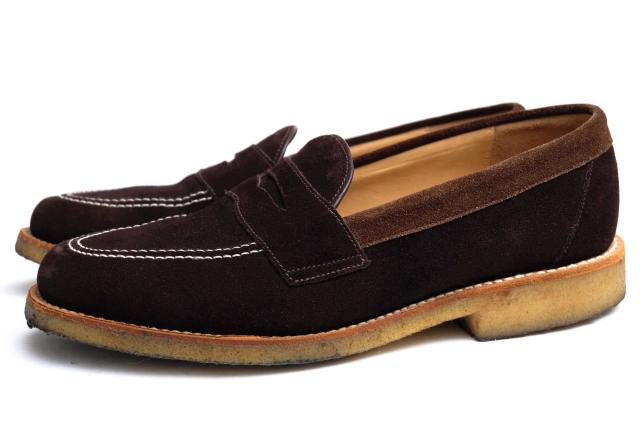 ○ローク Loake 牛革 ローファー R436DK/TS クレープソール スリッポン メンズ 【中古】 中古