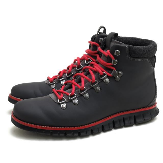 ○コールハーン COLE HAAN 牛革 マウンテンブーツ C31400 Zerogrand HIKER BOOT Water Resistant Magnet ゼログランド ハイカー ウ 中古