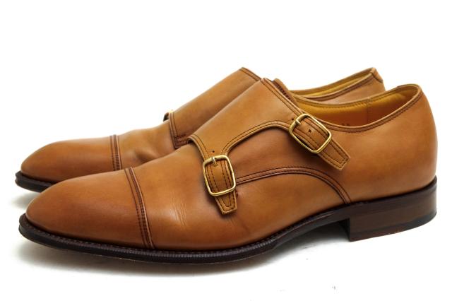 ○アクアスキュータム Aquascutum Union  ユニオンロイヤル製 カーフ 牛革 ビジネスシューズ AQ516 ハンドソーンウェルテッド 中古