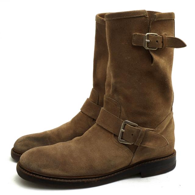 ○ブッテロ BUTTERO 牛革 エンジニアブーツ B2450 CAPALBIO オイルド加工 プレーントゥ メンズ 【中古】 中古