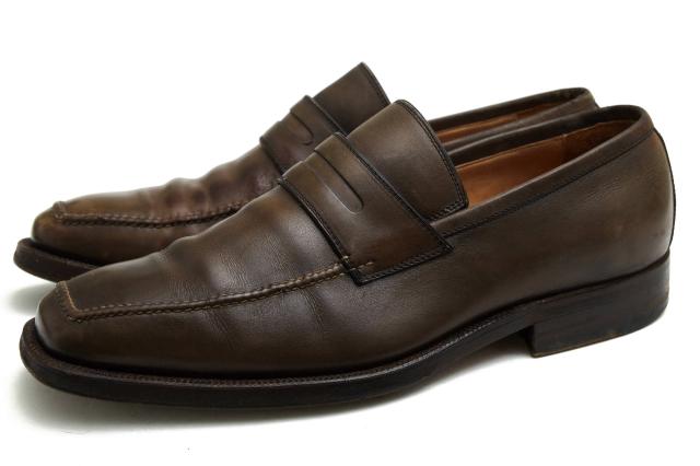 ○ストールマンテラッシ Sutor Mantellassi 牛革 カーフ ローファー スリッポン マッケイ製法 メンズ 【中古】 中古