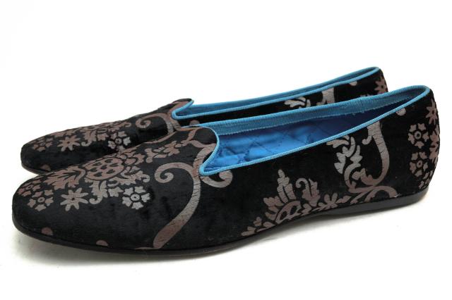 ○グッチ GUCCI その他ローファー 115 2003 オペラシューズ スリッポン レザーソール ベロア メンズ 【中古】 中古