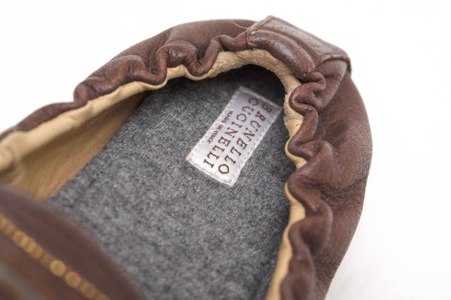 ○ブルネロクチネリ BRUNELLO CUCINELLI コインローファー 履き口