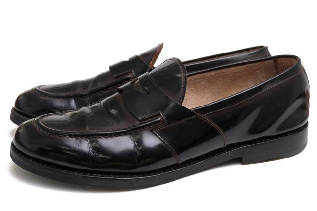 ○ファビ FABI Vitello Spazzolato カーフスキン牛革 ローファー FU8175A スリッポン メンズ 【中古】 中古