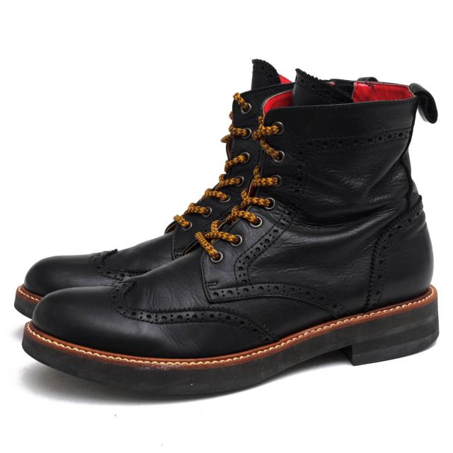 ○グラム glamb 牛革 CAMBIO カンビオ レースアップブーツ GB18SM-AC10 Agnes lace up boots アグネス ウイングチップ メンズ 【中 中古