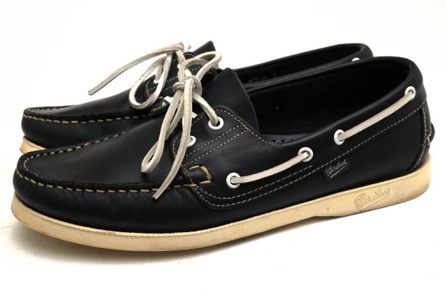 ○パラブーツ Paraboot 牛革 デッキシューズ BARTH バース MARINEソール スリッポン モカシン 定番 メンズ 【中古】 中古