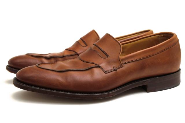 ○ローク Loake 1880 牛革 カーフ ローファー CLARIDGE スリッポン レザーソール グッドイヤーウェルト製法 メンズ 【中古】 中古