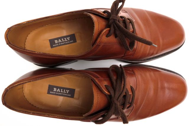 ○バリー BALLY PARAWET カーフ 牛革 ビジネスシューズ SAVENA-01 プレーントゥ レザーソール グッドイヤーウェルト製法 メンズ 【 中古 ○バリー BALLY PARAWET カーフ 牛革 ビジネスシューズ SAVENA-01