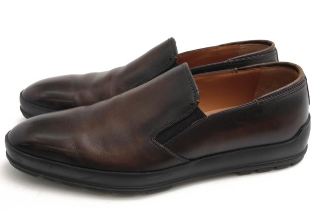○バリー BALLY 牛革 カーフ スリッポン REMBRANT ローファ型 サイドゴア メンズ 【中古】 中古