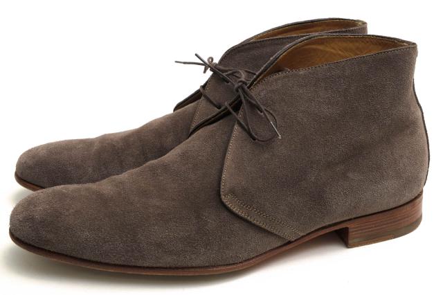 ○フェランテ FERRANTE 牛革 チャッカブーツ WIND プレーントゥ レザーソール マッケイ製法 メンズ 【中古】 中古