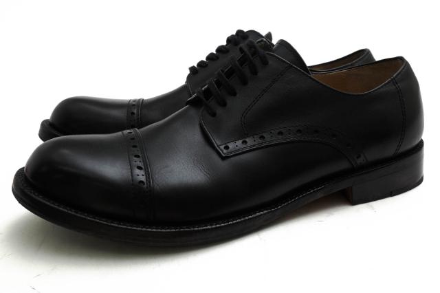 ○コムデギャルソン COMME des GARCONS 牛革 ビジネスシューズ セミブローグ キャップトゥ メンズ 【中古】 中古