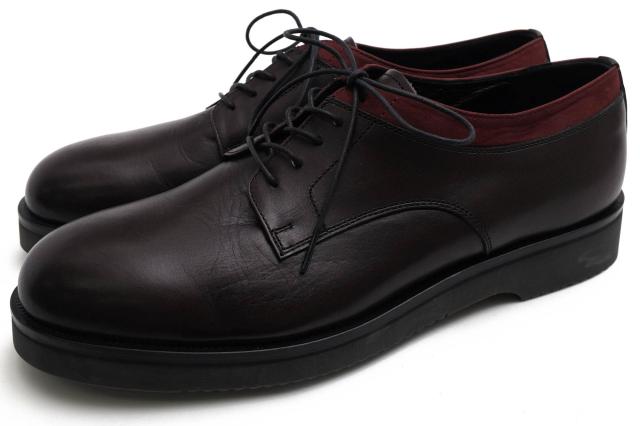 ○パドローネ PADRONE URBAN LINE DERBY PLAIN TOE SHOES 牛革 ビジネスシューズ オックスフォードシューズ プレーントゥ バイカラ 中古