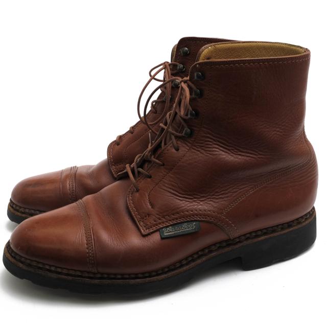 ○パラブーツ Paraboot リスレザー 牛革 レースアップブーツ NEUILLY ヌイイ キャップトゥ メンズ 【中古】 中古