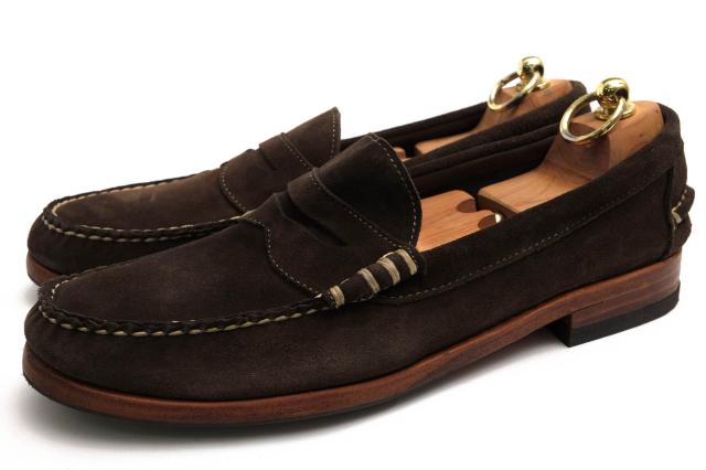 ○アレン エドモンズ Allen Edmonds 牛革 ローファー Sea  スリッポン グッドイヤーウェルト製法 レザーソール メンズ 中古