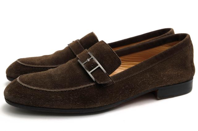 ○エルメス HERMES 牛革 ローファー  スリッポン マッケイ製法 メンズ 【中古】 中古