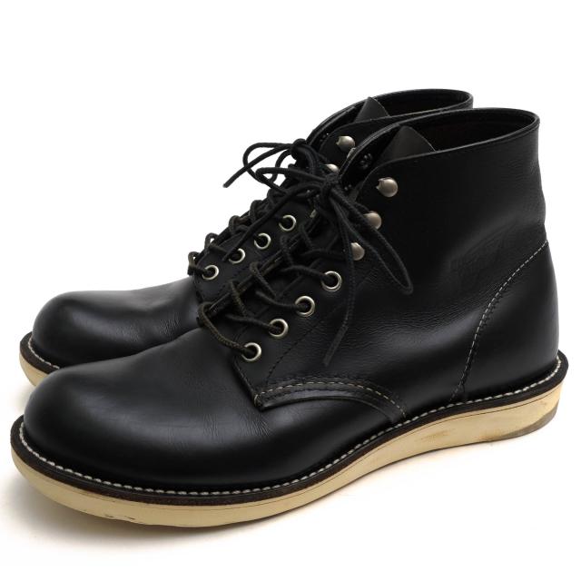 ○レッドウィング RED WING Black Chrome Leather ブラッククロームレザー 牛革 ワークブーツ 8165 Classic Work 6inch Round Toe  中古