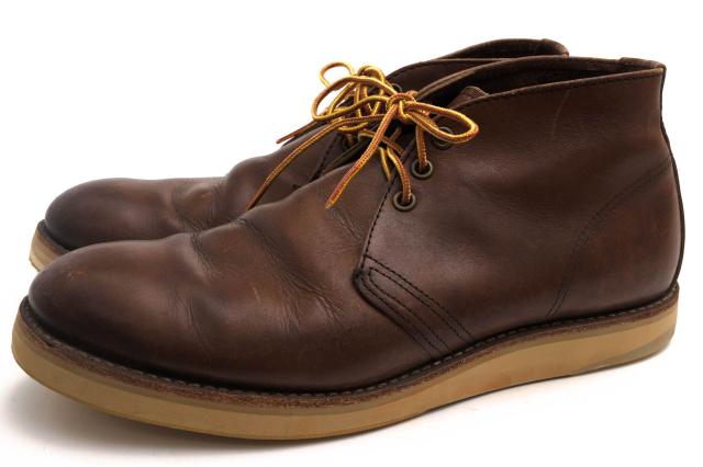○レッドウィング RED WING DARK CHOCOLATE CACHE 牛革 チャッカブーツ 8596 WORK CHUKKA ワークチャッカ グッドイヤーウェルト製  中古