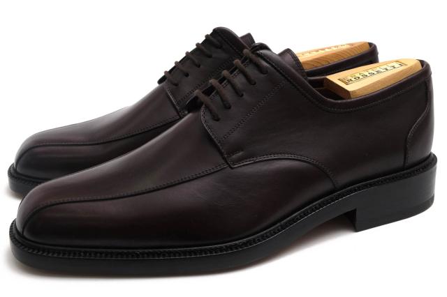 ○フラテッリ ロセッティ FRATELLI ROSSETTI 牛革 カーフ ビジネスシューズ ツーシーム マッケイ製法 レザーソール メンズ 【中古  中古