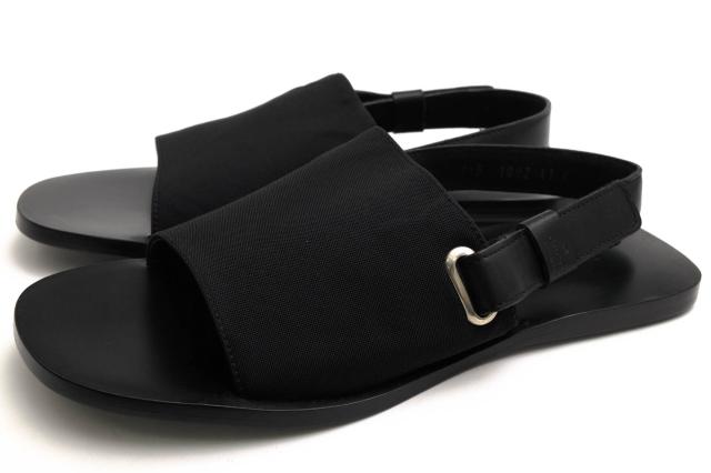 ○グッチ GUCCI 一部牛革 サンダル 116 1092 SANDALO TESSUTO GUARN.MET. マジックテープ式 メンズ 【中古】 中古