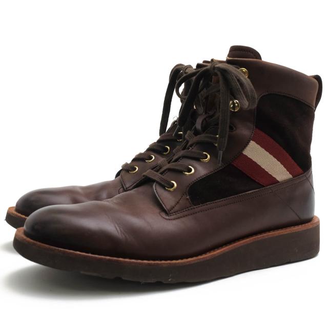 ○バリー BALLY 牛革 ワークブーツ VADREL バリーストライプ Vibramソール メンズ 【中古】 中古