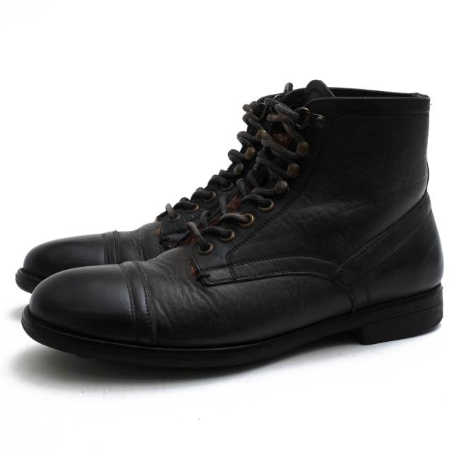 ○ドルガバ DOLCE＆GABBANA 牛革 カーフ レースアップブーツ CA5177 ボア キャップトゥ ヴィンテージ加工 メンズ 【中古】 中古