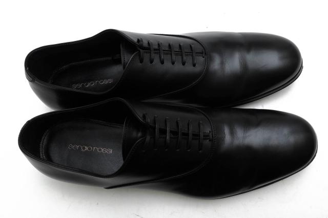 ○セルジオロッシ Sergio Rossi 牛革 カーフ ビジネスシューズ 内羽根式 プレーントゥ マッケイ製法 メンズ 【中古】 中古 ○セルジオロッシ Sergio Rossi 牛革 カーフ ビジネスシューズ 内羽根