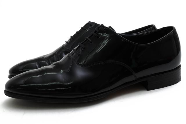 ○クロケット＆ジョーンズ CROCKETT＆JONES 牛革 ビジネスシューズ CHEAM チャーム フォーマルシューズ プレーントゥ レザーソール 中古