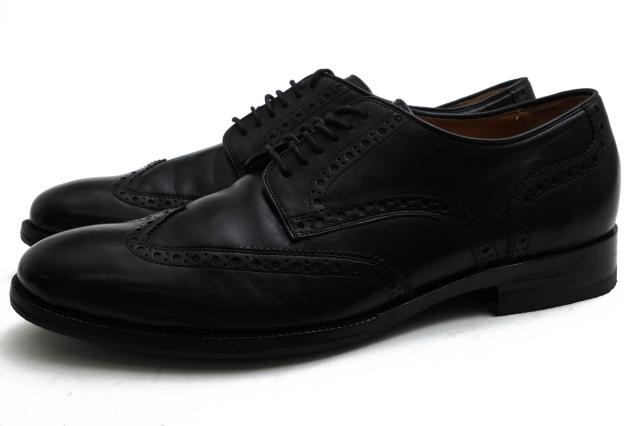 ○コールハーン COLE HAAN イタリア製プレミアムカーフ 牛革 ビジネスシューズ C29552 Gramercy Derby Wingtip Oxford グラマシー  中古