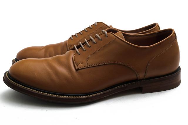 ○ダンヒル Dunhill ハンドメイド 牛革 カーフ ビジネスシューズ L600T ダービーシューズ プレーントゥ メンズ 【中古】 中古