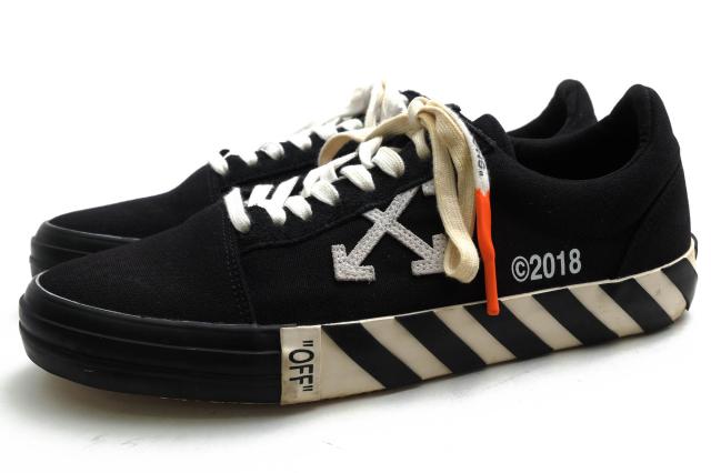 ○オフホワイト Off-White OMIA085E183510011000 ローカットスニーカー Vulcanized Striped Low Top Sneaker バルカナイズド スト  中古
