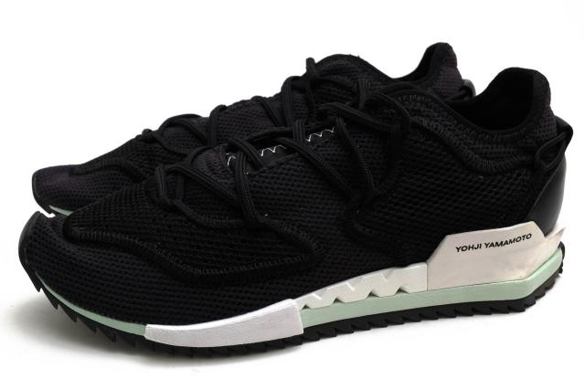 ○ワイスリー Y-3 Adidas アディダス Yohji Yamamoto ヨウジヤマモト 牛革 カウレザー ローカットスニーカー F97426 Harigane 2 Co 中古