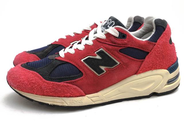 ○ニューバランス NEW BALANCE 天然皮革 ローカットスニーカー M990V2 ENCAP、ABZORB搭載 メンズ 【中古】 中古