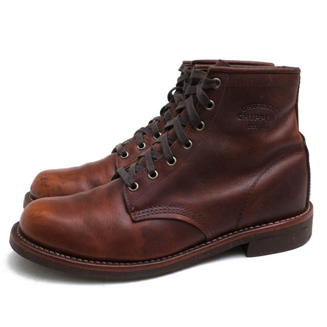 ○チペワ CHIPPEWA フルグレインオイルドレザー 牛革 ワークブーツ 1901M26 6inch Utility Boots 6インチ ユーティリティーブーツ  中古