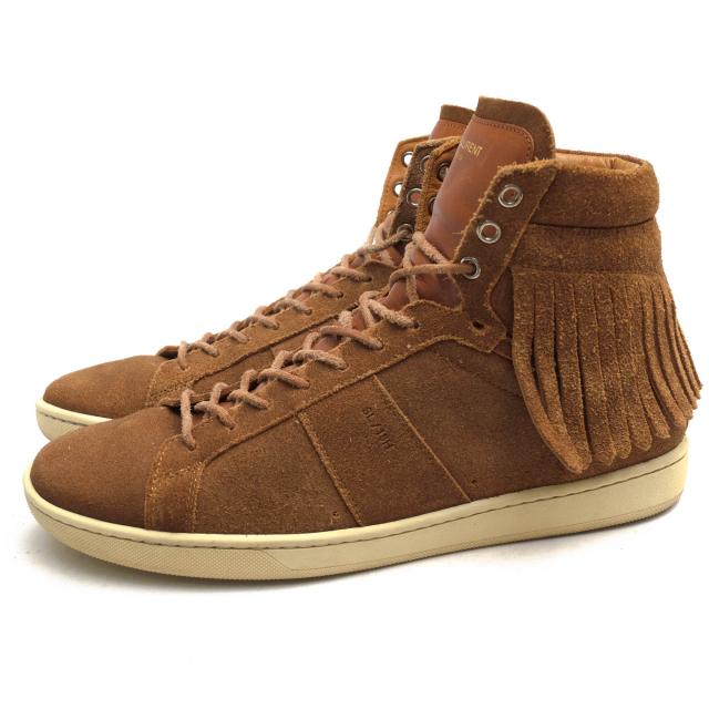 ○サンローラン YVES SAINT LAURENT PARIS パリ ハイカットスニーカー SL/18H Fringe Sneakers フリンジ メンズ 【中古】 中古