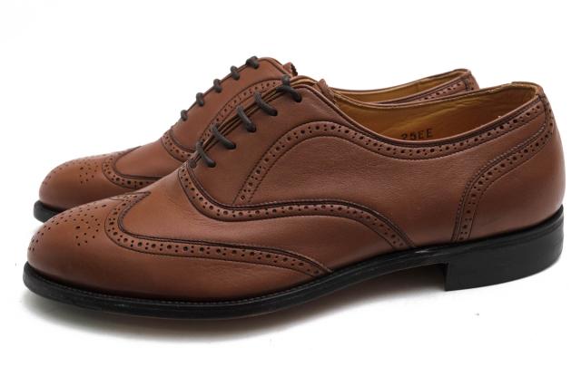 ○スコッチグレイン SCOTCH GRAIN 牛革 ビジネスシューズ 2205 ウイングチップ レザーソール グッドイヤーウェルト製法 メンズ 【  中古