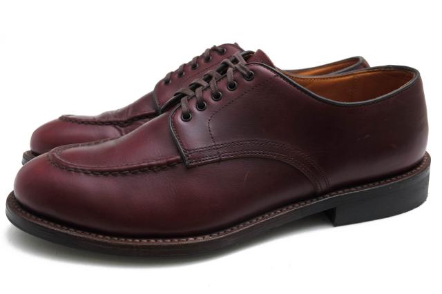 ○ウィールローブ WHEEL ROBE 米国ホーウィン社クロムエクセル バーガンディー ビジネスシューズ 15078 HEAVY STITCHING MOC TOE   中古