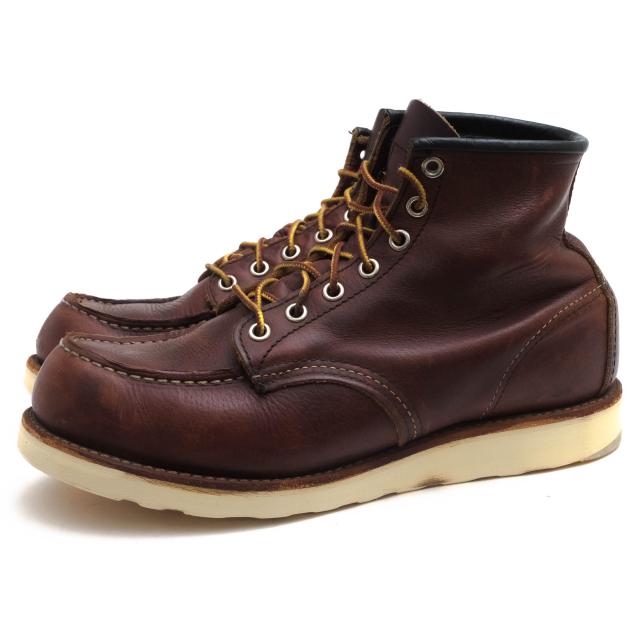 ○レッドウィング RED WING BRIAR OIL SLICK LEATHER ブリリアオイルスリックレザー 牛革 ワークブーツ 8138 6inch CLASSIC MOC TO 中古