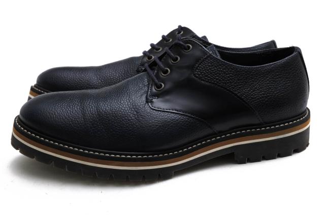 ○アルマーニ コレッツォーニ ARMANI COLLEZIONI テクスチャードレザー 牛革 ビジネスシューズ BI501 ダービーシューズ メンズ 【  中古