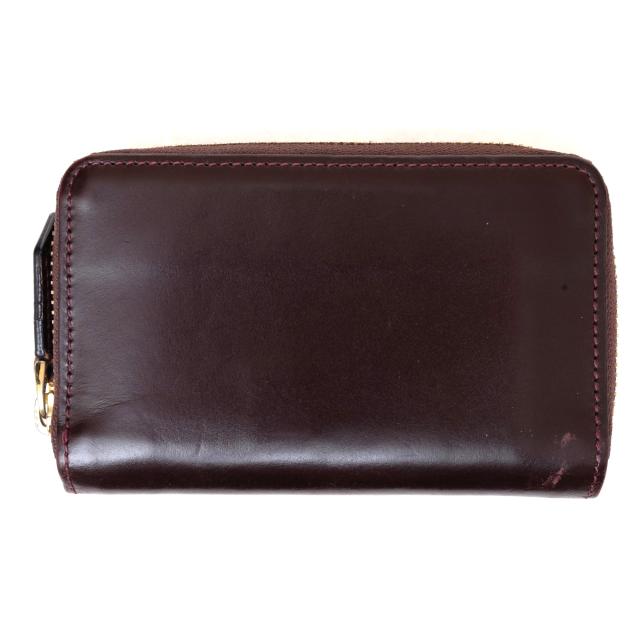 ○ココマイスター COCOMEISTER UKブライドルレザー 牛革 財布 ジョージブライドル ファスナー小銭入れ ラウンドジップ ラウンドフ  中古