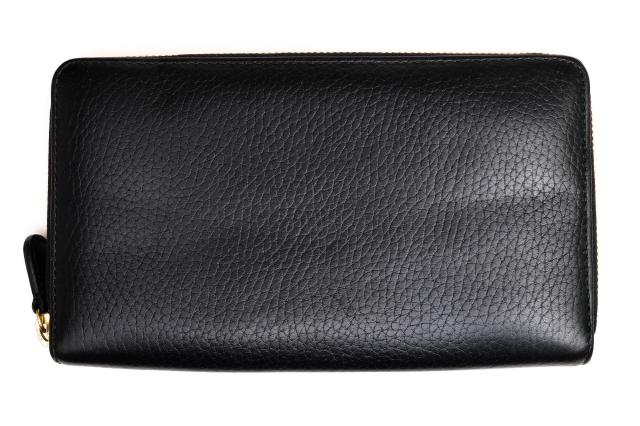 ○J＆Mデヴィッドソン J＆M DAVIDSON 牛革 カーフ 長財布 726610011 9990 L ZIP WALLET 小銭入れあり ラウンドジップ ラウンドファ 中古