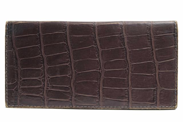 ○フェリージ Felisi  長財布 876 札入れ クロコ型押し 小銭入れなし 札入れ メンズ 【中古】 中古
