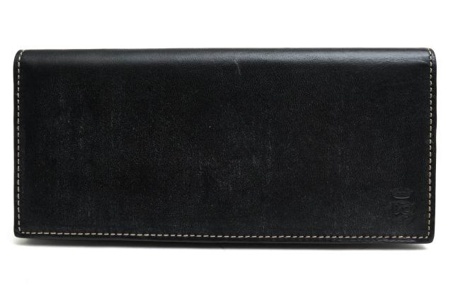 ○ポールスミス Paul Smith COLLECTION コレクション 牛革 長財布 554839 J165 PC WAX PCワックス 蝋引き 小銭入れなし 札入れ 二  中古