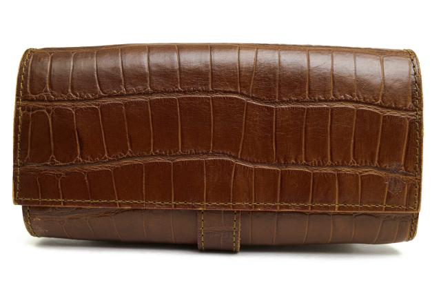 ○フェリージ Felisi コロコロ 長財布 3005/SA 小銭入れあり クロコ型押し ユニセックス 男女兼用 レディース 【中古】 中古