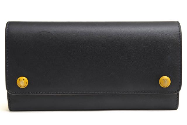 ○アニヤハインドマーチ Anya Hindmarch 牛革 カーフ 長財布 941105 Continetal Wallet Wink Popper レディース 【中古】 中古