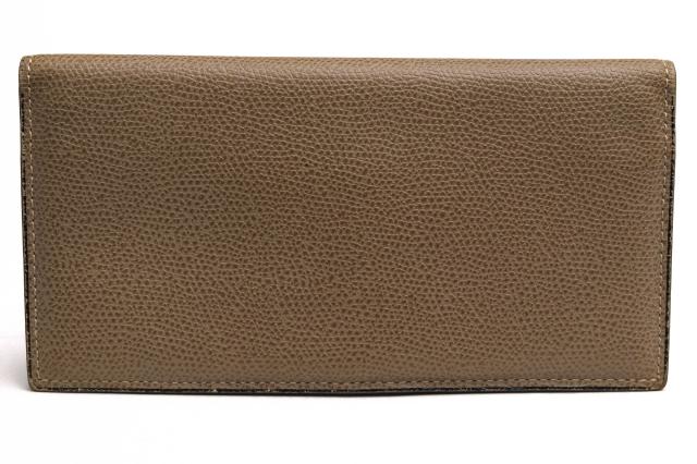 ○ヴァレクストラ Valextra 牛革 カーフ 長財布 V8L21-044 Vertical 12 Card ヴァーティカル 12カード 小銭入れなし 札入れ 二つ折 中古