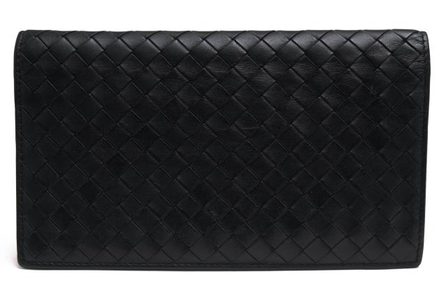 ○ボッテガヴェネタ BOTTEGA VENETA  長財布 ユニセックス 二つ折り 小銭入れあり メッシュ・イントレチャート メンズ 【中古】 中古