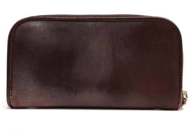 ○クランプ Cramp 英国ベイカー社製UKサドルレザー 牛革 長財布 Cr-1009 小銭入れあり ラウンドジップ ラウンドファスナー メンズ  中古