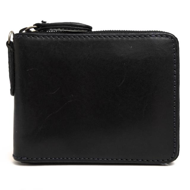 ○ノマドイ NOMADOI 牛革 財布 NAMW6ES1 PENNSYLVANIA ペンシルバニア 小銭入れあり 二つ折り ラウンドジップ ラウンドファスナー  中古